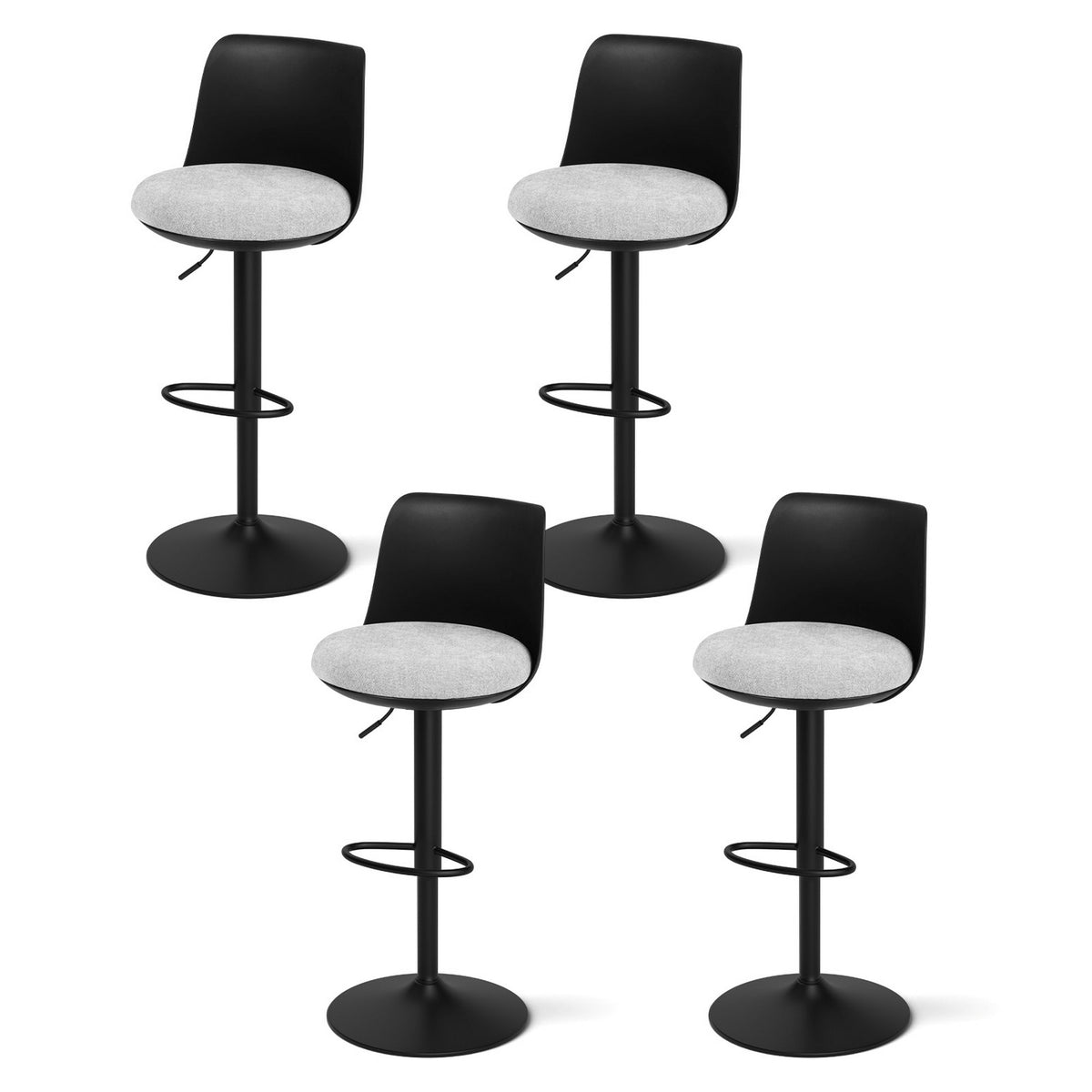 Buy Artiss 4x Bar Stools Kitchen Swivel Gas Lift Counter Dining Chair ...