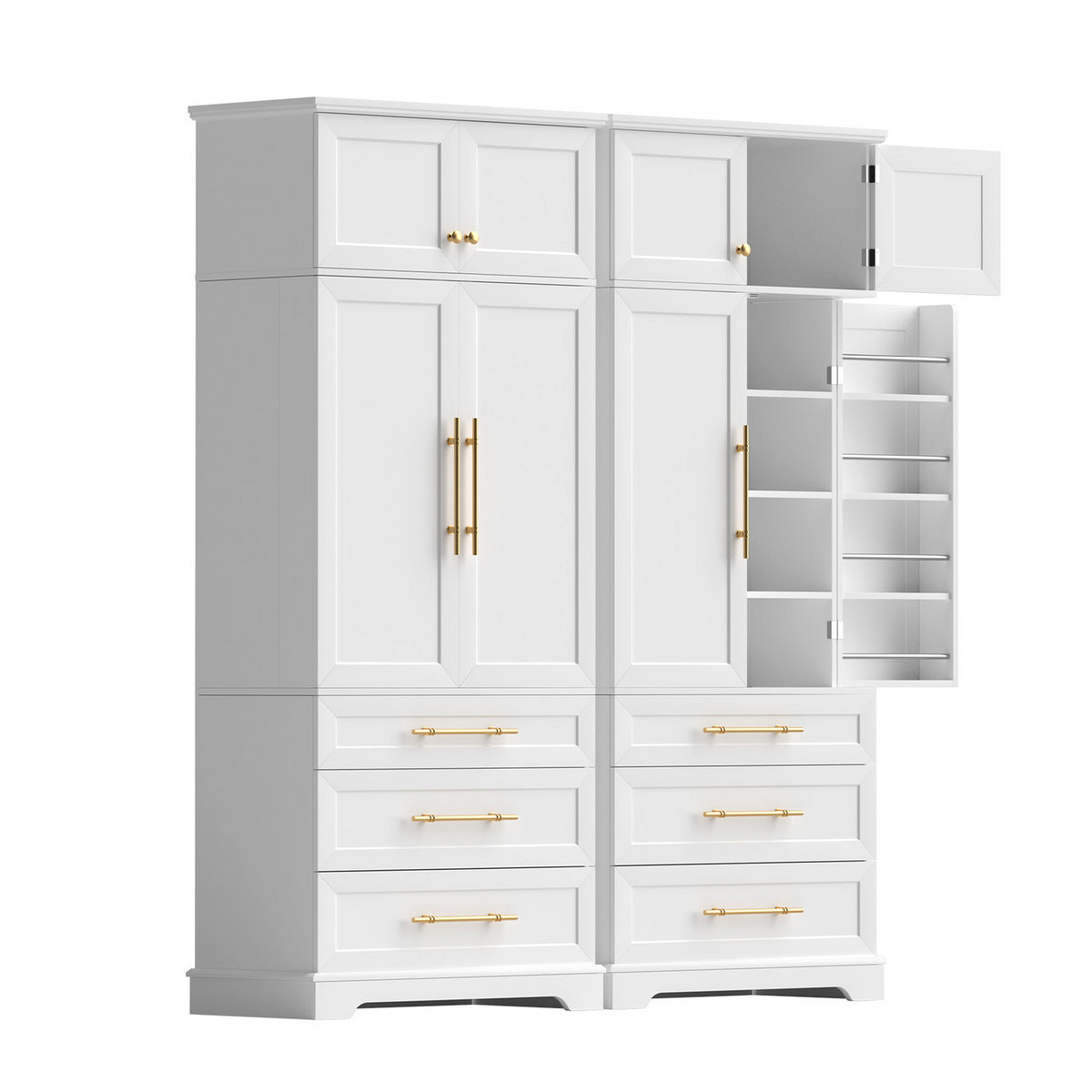 Buy Artiss 2X Buffet Sideboard Cabinet Pantry Kitchen Storage Cupboard ...