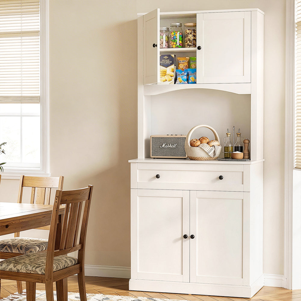 Buy Artiss Buffet Sideboard Hutch Cabinet - BEINI White Online - Artiss