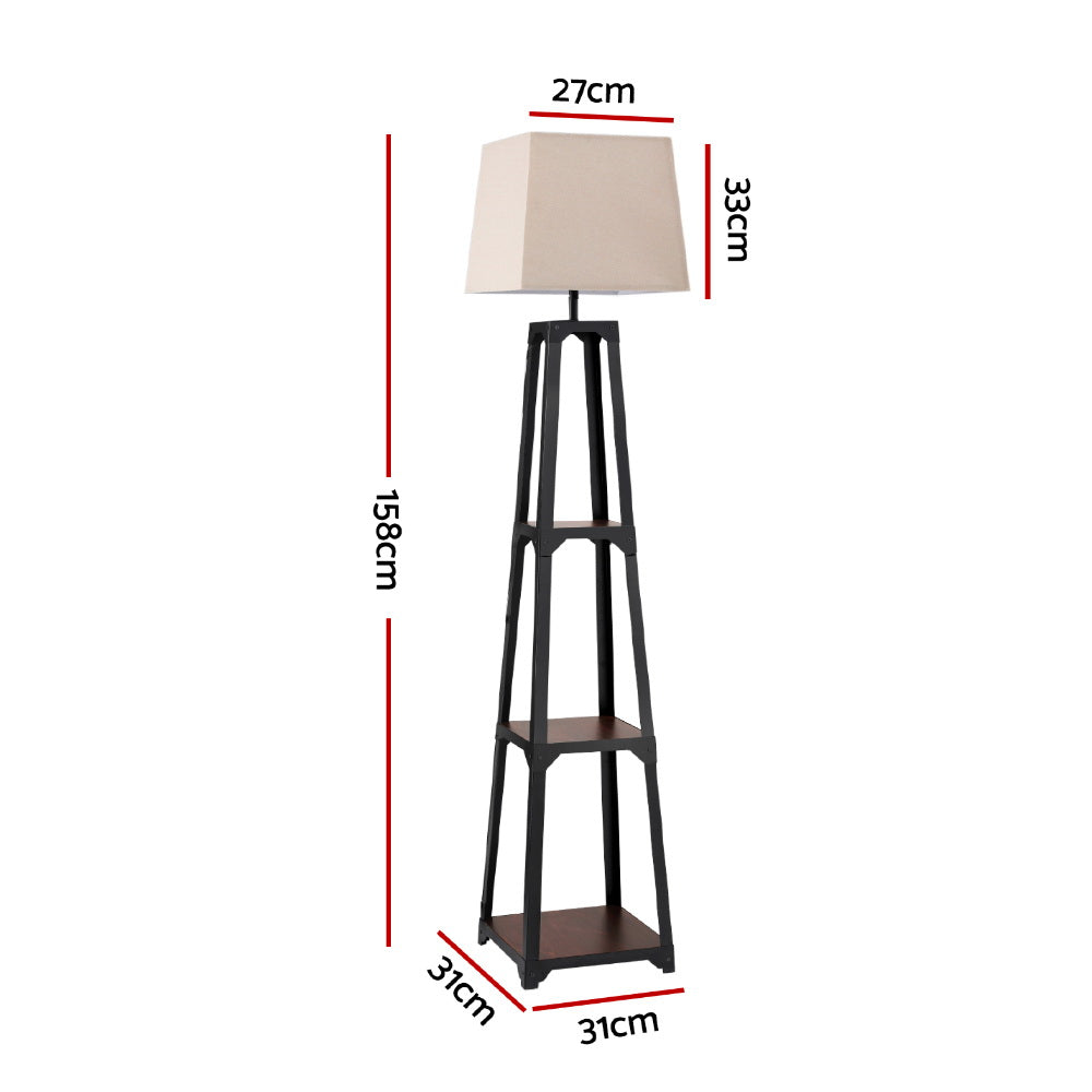 Buy Artiss Floor Lamp 3 Tier Shelf Storage LED Light Stand Home Room ...