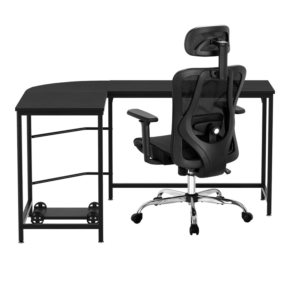 Buy Artiss Computer Desk L-Shape Corner Desks Ergonomic Office Chair ...