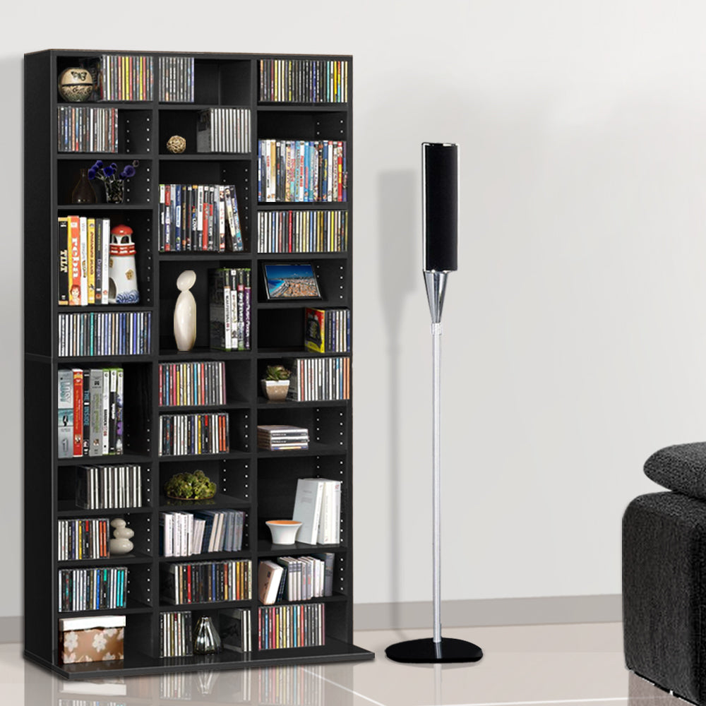 Buy Artiss Bookshelf CD Storage Rack - BERT Black Online - Artiss